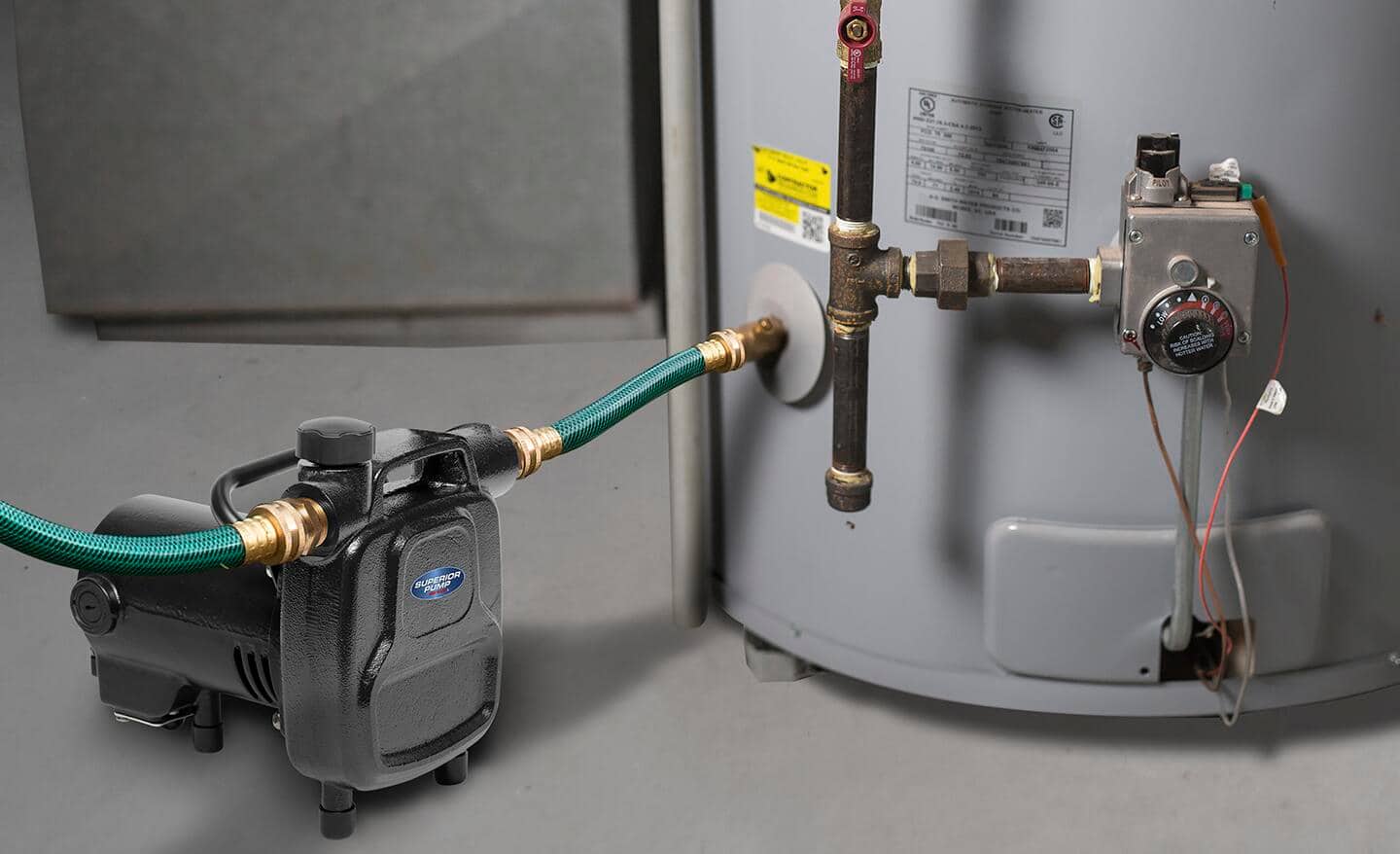 Draining water heater store